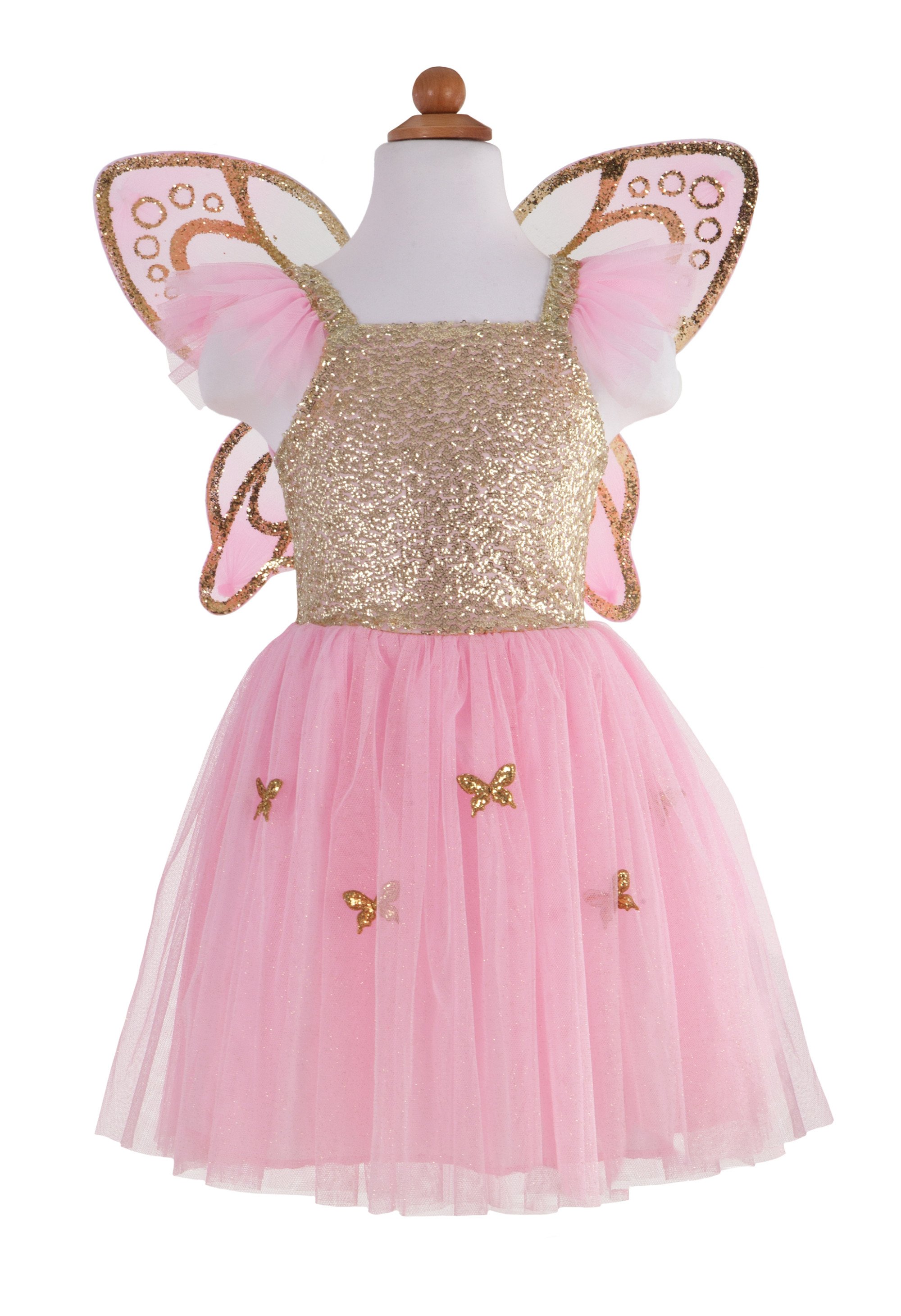 Robe papillon dorée avec ailes