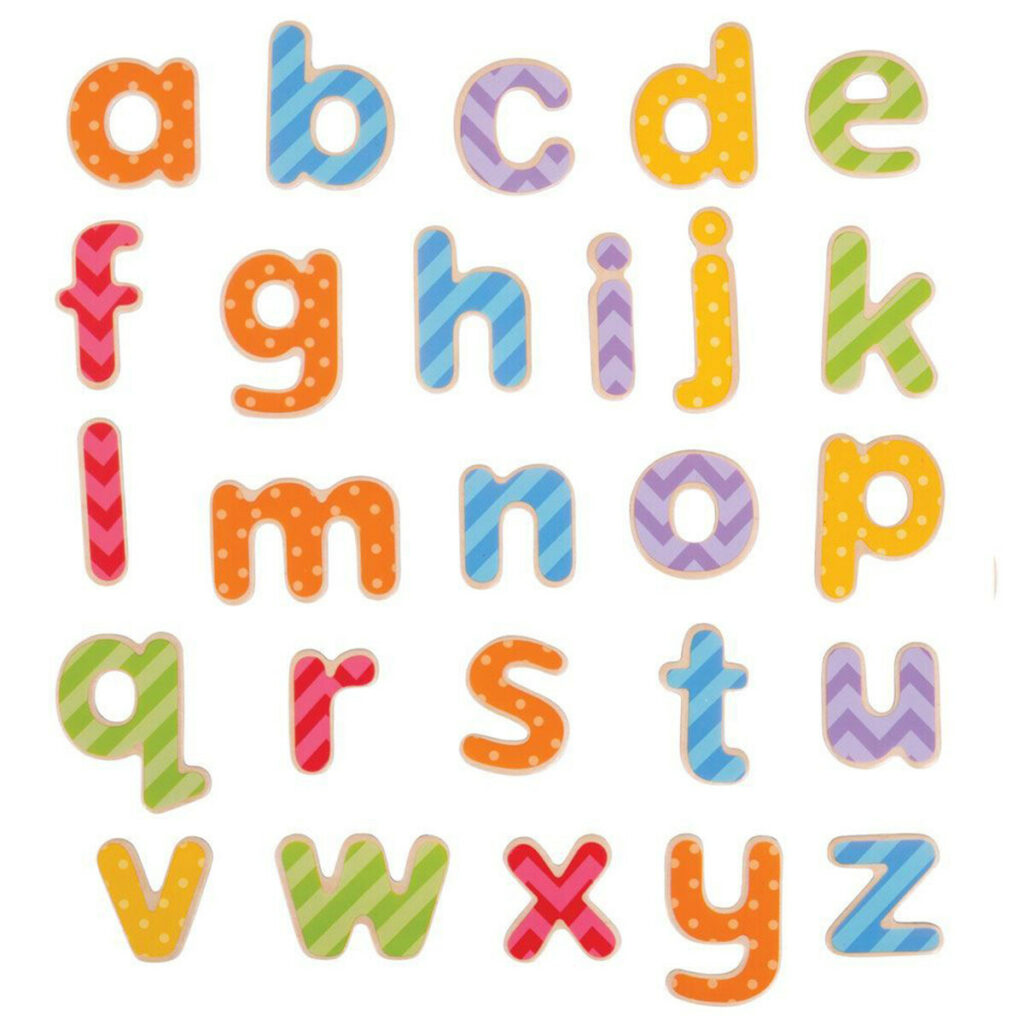 Magnets Alphabet Minuscule en bois lettres magnétiques pour enfants