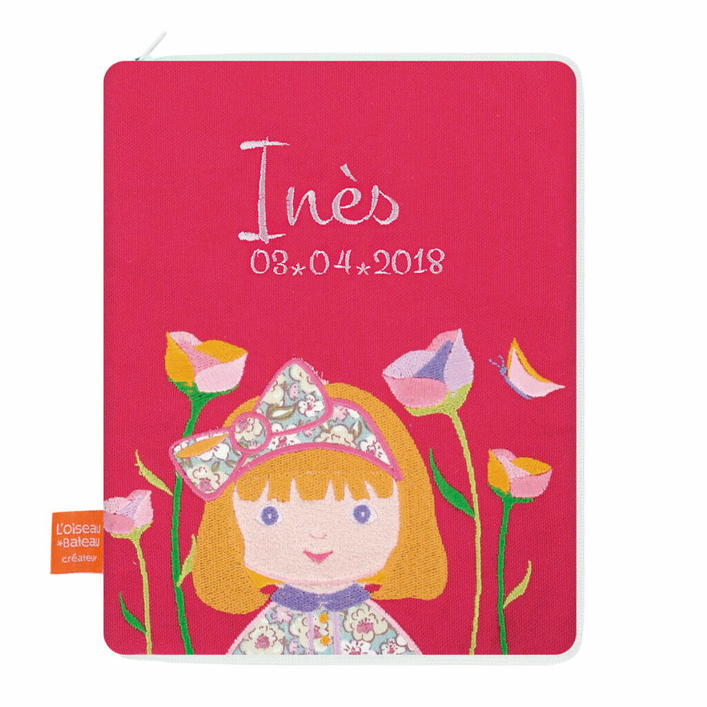 Protège Carnet de Santé Brodé Alice